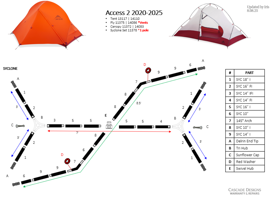 Access | 2-Person | 2020-2025 | Poles: Black Carbon Composite | Rainfly ...